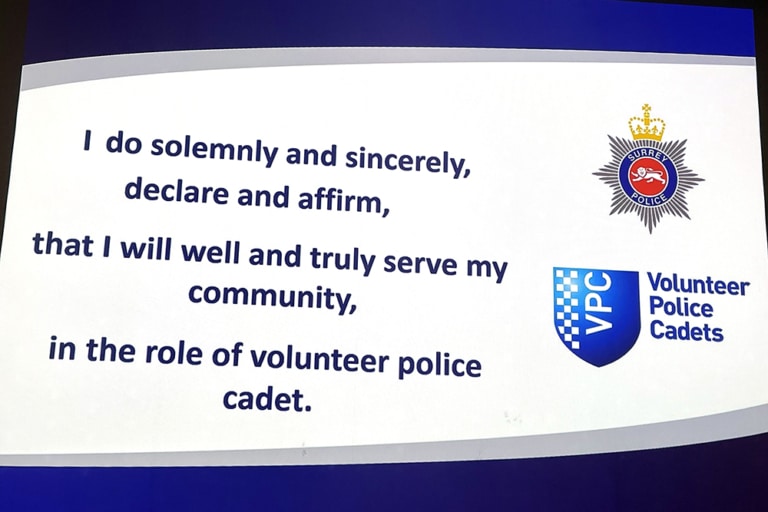 Surrey Volunteer Police Cadets Attestation Ceremony. - High Sheriff of ...